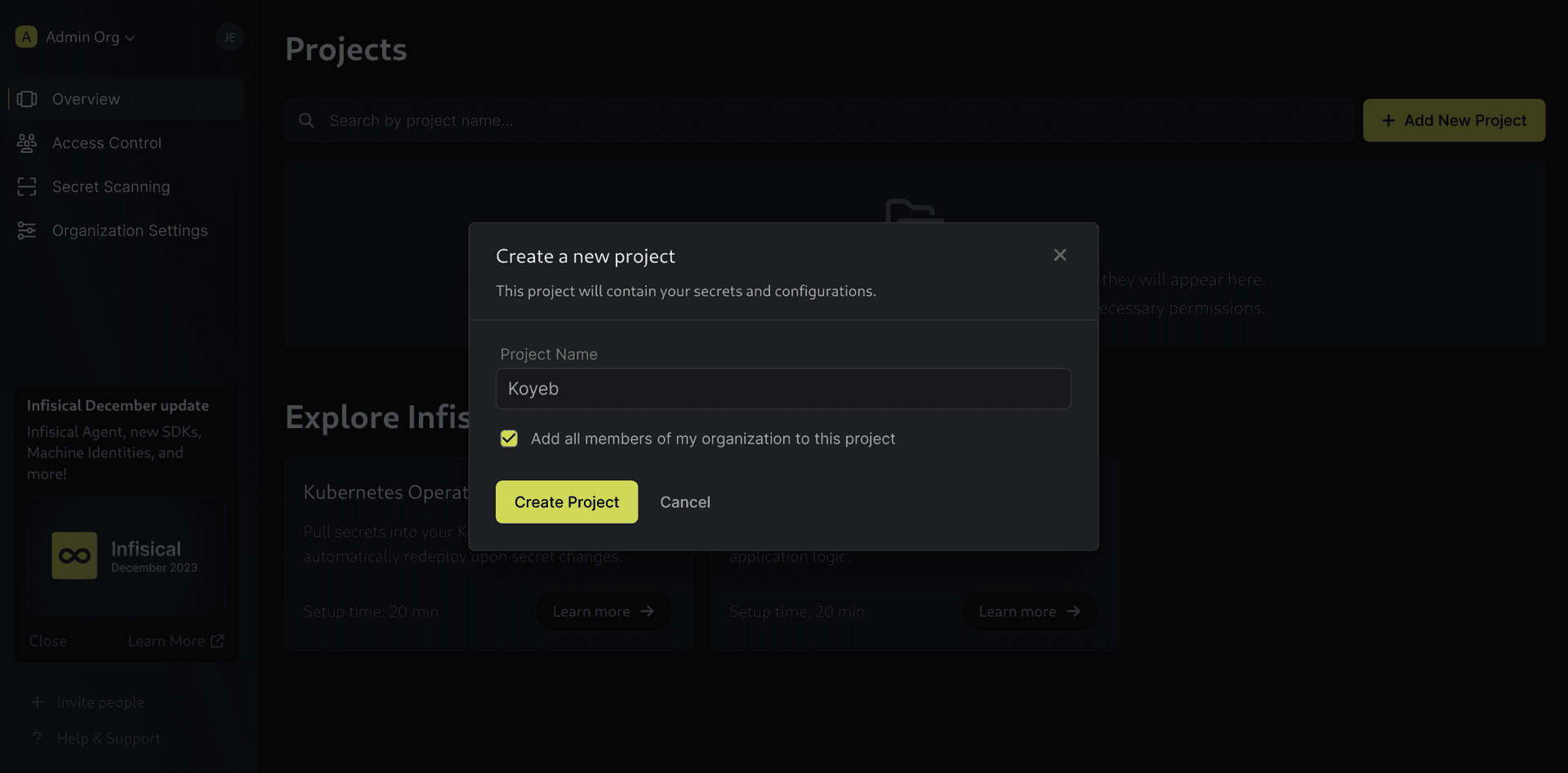How to Deploy Infisical to Manage Application Secrets on Koyeb