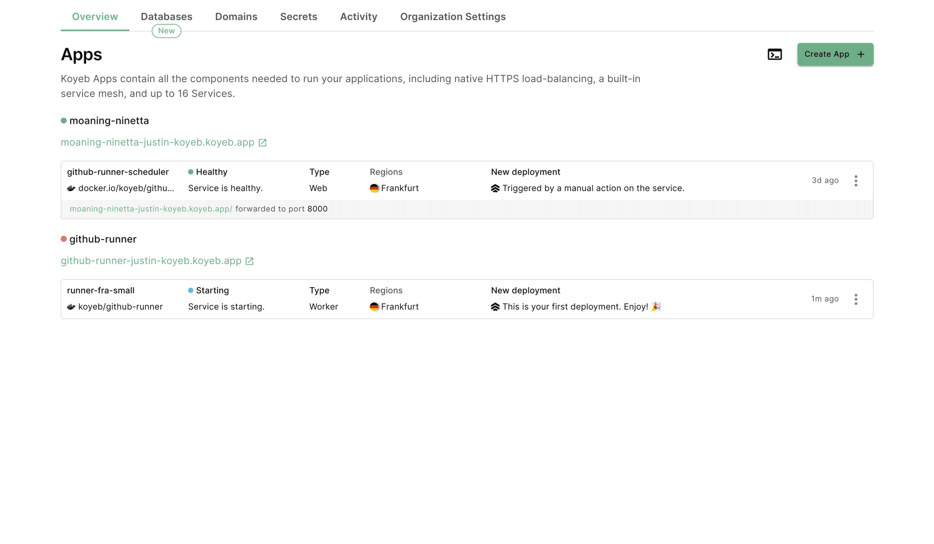 Dynamically Start GitHub Action Runners on Koyeb